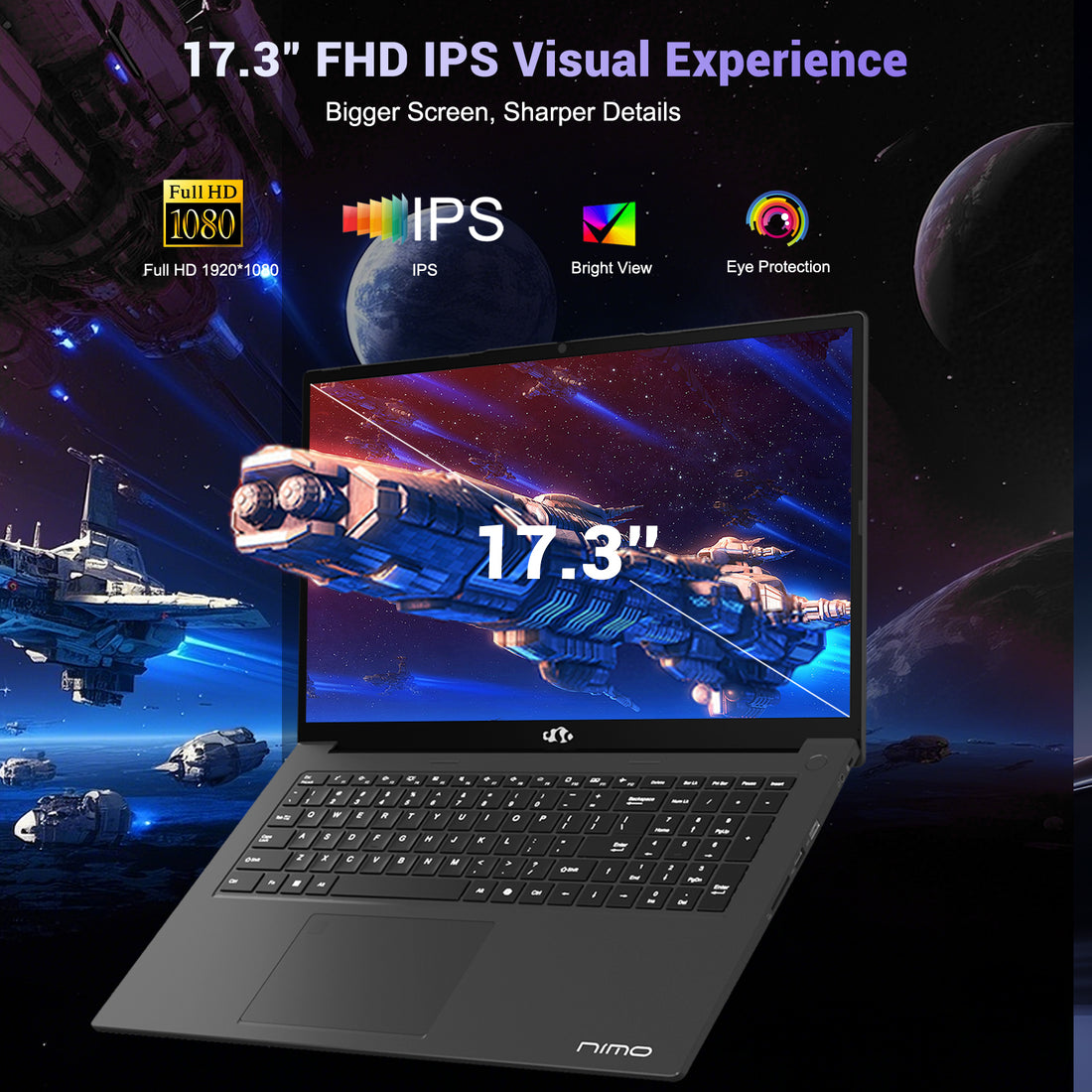 Nimo 17.3" N177 Ryzen 7 8745HS FHD Laptop | Nimo